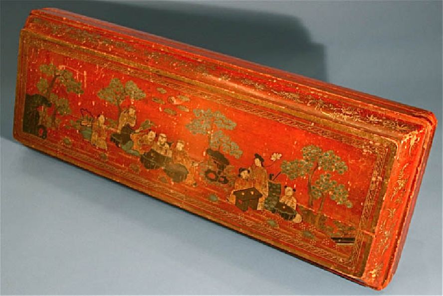 Busacca Gallery: Antique Long & Large Painted Chinese Lacquer Wooden ...